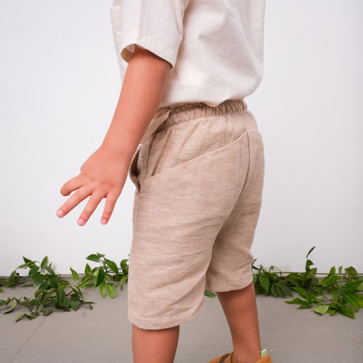 Short Infantil Max Texture Linho e Seda Natural – TITOU
